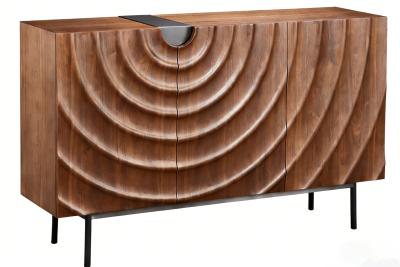 China Modern Wooden Sideboard 150x40x86cm Kitchen Storage Cabinet with Doors and Drawers for Dining Room for sale