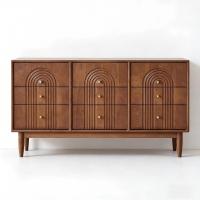 China Solid Wood Dining Sideboard Modern Minimalist Kitchen Cupboard Modern Luxury Light-Colored Kitchen Cabinets Designer Furniture for sale