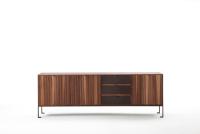 China Modern Rustic Wood Rattan Sideboard 180cm Kitchen Cabinet Furniture for Living Room Dining Room for sale