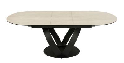 China Modern Nordic Rectangular Marble Extendable Dining Table Set 170/210x90x75 cm 6 Seater for sale