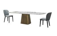 China Factory Customized Modern Rectangular Marble Dining Table for Hotel and Villa Use Durable High-end Dining Room Furniture Table for sale