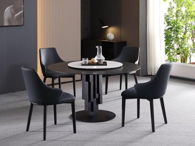 China Modern Marble Dining Table Set 135cm Ceramic Top Stainless Steel Gold Frame Luxury Hotel Furniture for sale