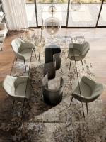 China Tempered Clean Glass Dining Table And chairs Set Dining Room Furniture Table and Chair for sale