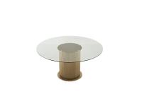 China Italian Modern Minimalist Glass Top Dining Table Modern New Design Luxury Tempered Glass Mirrored Dining Table for Room for sale
