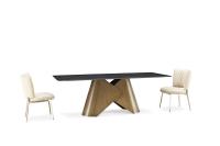 China Foshan Furniture Factory Modern Simple Rectangular Stainless Steel Dining Table and Chair Combination Household Dining Table Restaurant Table for sale