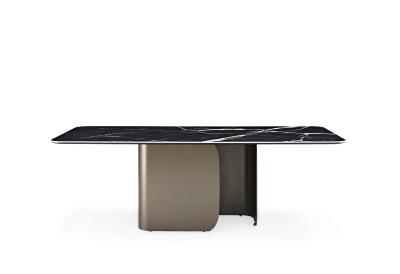 China China Factory Dining Table Set Luxury 6-8 Seater Modern Home Rectangle Sintered Stone Table Top Kitchen Dining Room Furniture Set for sale