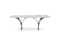 China Metal Dining Room Set Metal Base Marble Dinning Top Dining Table Set With 6 8 10 Chairs Luxury Kitchen Restaurant Furniture for sale
