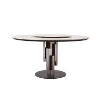 China Modern Luxury Cheap Home Restaurant Furniture Dining Tables Set and 6 Chairs Sintered Stone Top Dining Room Set for sale