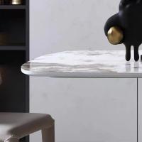 China Modern Marble Rectangular Dining Table and Chair Set 4-6 Seats High Quality Wholesale Marble Dining Table Set for sale