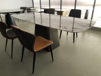 China Modern Marble Rectangular Dining Table and Chair Set 4-6 Seats High Quality Wholesale Marble Dining Table Set for sale