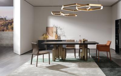 China Factory Direct Rectangular Marble Dining Table Set with 8 10 Seats for Hotel Restaurant and Villa Wholesale Price for sale