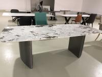 China Light Luxury Nordic Style Sintered Stone Top Black Painting Base Rectangular Ceramic Marble Dining Table Set for sale