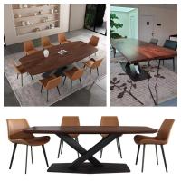 China Modern Simple Stone  Dining Table Set High-End Home Furniture with Metal Chairs for Apartment and Hotel Dining Rooms Furniture for sale