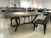 China Modern Design Dining Room Furniture Sintered Stone Rectangular Marble Top Dining Table with Metal Legs for sale