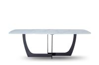 China Modern Luxury Rectangular Dining Table Set 6 8 Seater Dining Room Furniture Marble Top Sintered Stone Marble Table for sale