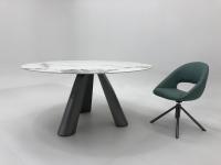 China Dining Table Luxury Modern Restaurant Home Table Dining Room Dinning Table Marble Top Round Dining Table for sale