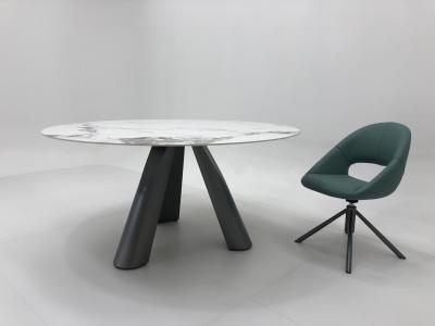 China Dining Table Luxury Modern Restaurant Home Table Dining Room Dinning Table Marble Top Round Dining Table for sale