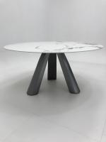 China Dining Table Luxury Modern Restaurant Home Table Dining Room Dinning Table Marble Top Round Dining Table for sale