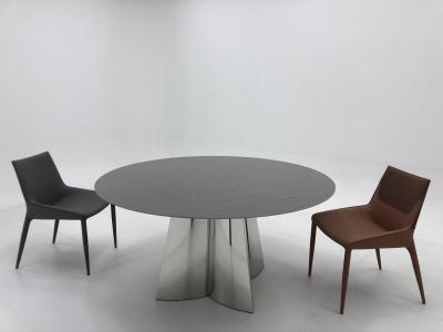 China Modern Light Luxury Marble Stainless Steel Dining Table Set for Apartment Restaurent Living Room Dining Room Furniture for sale