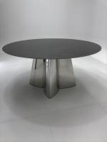 China Modern Light Luxury Marble Stainless Steel Dining Table Set for Apartment Restaurent Living Room Dining Room Furniture for sale