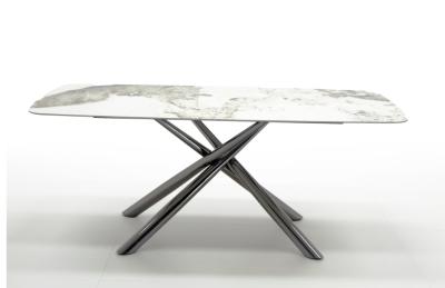 China Modern Luxury Kitchen Restaurant Tables And 6 Chairs Sets High End Marble Dining Table Set For Home And Hotels for sale