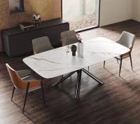 China Modern Luxury Kitchen Restaurant Tables And 6 Chairs Sets High End Marble Dining Table Set For Home And Hotels for sale