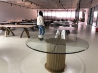 China Dining Table Set 6 8 Seater Modern Dining Table Set, Tempered Glass Top Dinning Table Dinning Furniture Home Furniture for sale