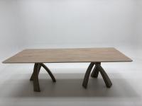 China Dining Table Set Modern Dining Chairs Dinning Room Furniture Wood Top for Home Use Restaurant Table for sale