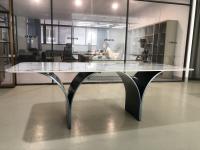 China Modern Classic Rectangular 6 Chairs Home Furniture Dinning Room Sets Stainless Steel Sintered Stone Marble Dining Tables for sale