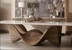 China Italian Style Modern Luxury Dining Table Set Natural Marble Rectangular Shape 8 Seater Durable Sintered Stone Top for sale