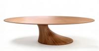 China Modern Walnut Veneer MDF Dining Table 240x120x76 cm for Restaurant Hotel Use for sale