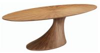China Modern Walnut Veneer MDF Dining Table 240x120x76 cm for Restaurant Hotel Use for sale