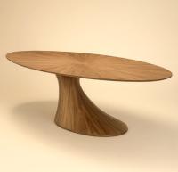 China Modern Walnut Veneer MDF Dining Table 240x120x76 cm for Restaurant Hotel Use for sale