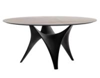 China Modern Sintered Stone Dining Table 135x75cm Marble Top Steel Legs 6-10 Seater Home Hotel for sale