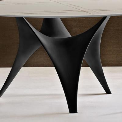 China Modern 10-Seater White Sintered Stone Dining Table 135x75cm for Villa Home for sale