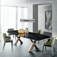 China Dining Room Furniture Dining Table Set Modern with Stone Marble Top and Stainless Steel Legs 8 Restaurant Dining Chairs for sale