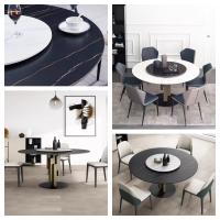 China Factory Direct Sales Decorative Ceramic Modern Round Furniture Commercial Kitchen Marble Dining Table With lazy susan for sale