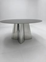 China Luxury Decoration Silver Stainless Steel Frame Rectangular Marble Top Dining Table Set for Wedding Hotel Villa Home Dining Room Furniture for sale