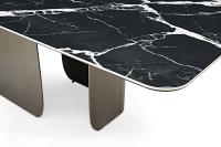 China Wholesale Price Restaurant Dining Furniture Light Luxury New Design Dining Table Set Stainless Steel Gold Base Table For Home Warehouse Workshop Home Bar for sale