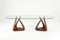China European Style Tempered Glass Rectangular Dining Table Modern Minimalist Table for Living Room Restaurant Hotel for sale