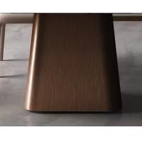 China Italian Style Dining Table and Chair Combination Imported Luxury Stone Gold Leg Rectangular Table For Dining Room Hotel for sale
