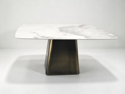 China Custom European Style Indoor Square Dining Table Modern Luxury Home bar Elegant Contemporary Nordic Dining Table for sale