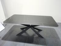 China Elegant Classic Marble Dining Table Set with Metal Legs 8-Seater Space-Saving Design for Home & Hotel Use for sale