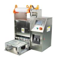 China Desktop Automatic Film Sealing Machine Aluminum Box And Meal Box Sealing Machine for sale