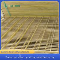 China Yellow Plastic Dipping Carbon Steel Grating 1.0m x 2.0m for Chicken House Fencing for sale