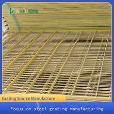 China Yellow Plastic Dipping Carbon Steel Grating 1.0m x 2.0m for Chicken House Fencing for sale