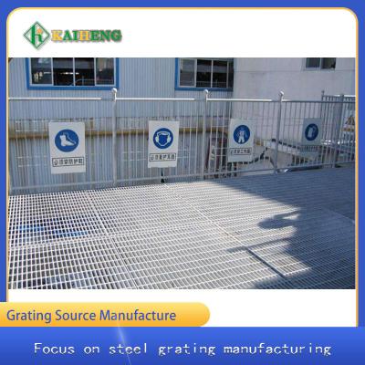 China Q235 Hot Dip Galvanized Steel Grating Platform for Power Plant 50mm Cross Bar Spacing for sale