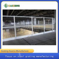 China Hot Dip Galvanized Steel Grating Platform Plate 50mm Cross Bar Spacing for High Altitude Industrial Use for sale