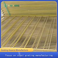 China Plastic Dipping Yellow Metal Grill Grate Carbon Steel Grating 1.0m x 2.0m for Chicken House Fencing for sale