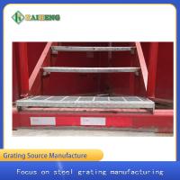 China T4 Checkered Platenosing Bolted Steel Metal Grate Stair Treads 60mm Pitch for sale